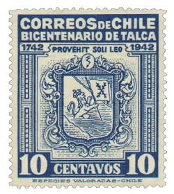 BICENTENARIO DE TALCA 1942-49, SELLOS # 291 y 292